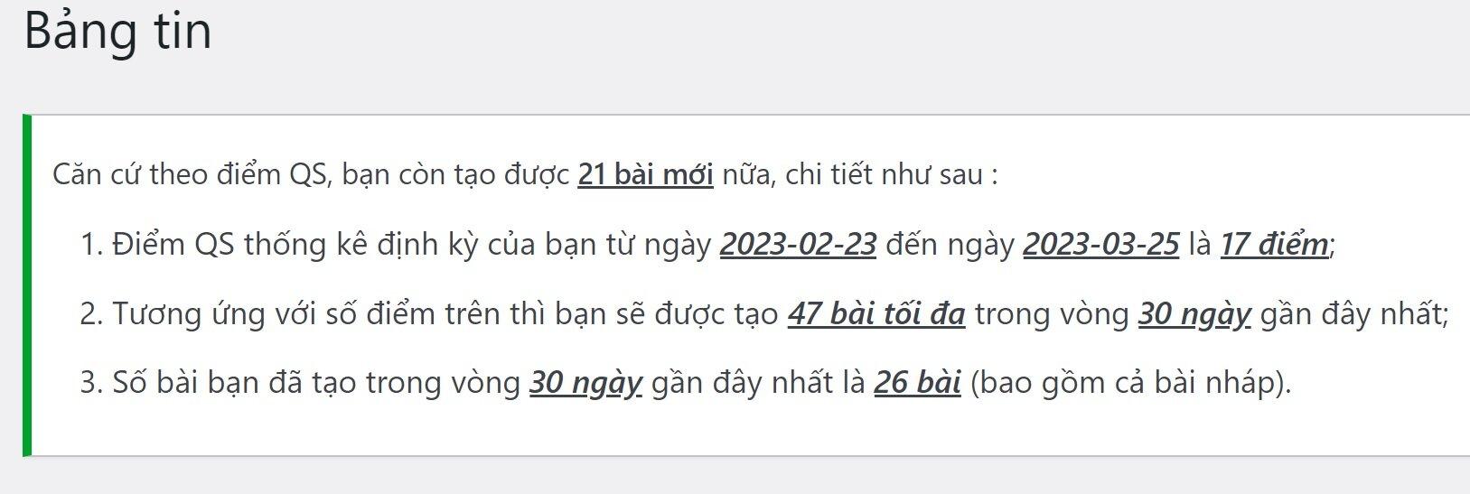 Điểm QS là gì? Hướng dẫn cách tăng điểm QS cho tài khoản của bạn - CTV viết bài, xNet.vn ...